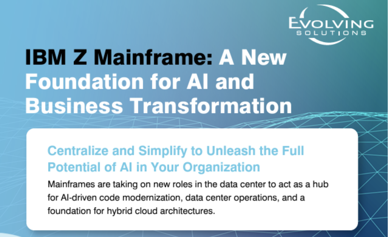 IBM Z Mainframe: A New Foundation for AI and Business Transformation ...